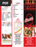 Honchos Menu and Meal Prices 2025 | PDF
