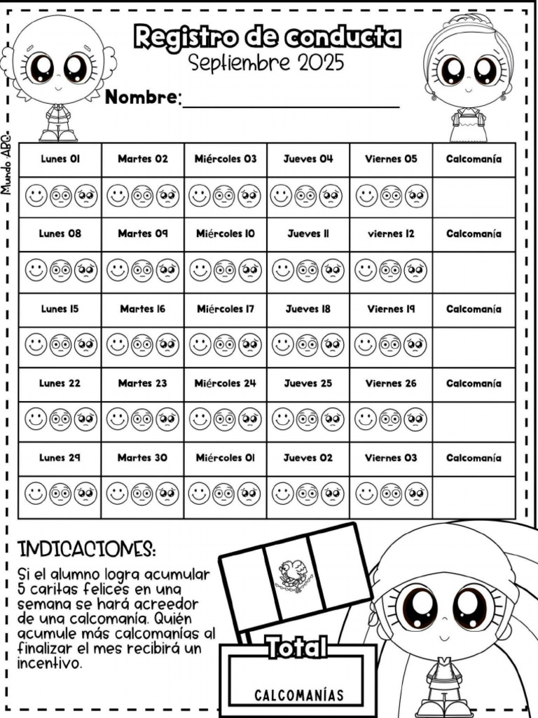 Registro de Conducta ? Mensual | PDF