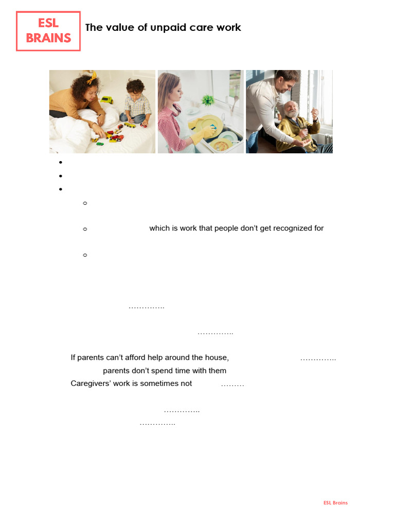 The Value of Unpaid Care Work | PDF | Economies | Social Policy