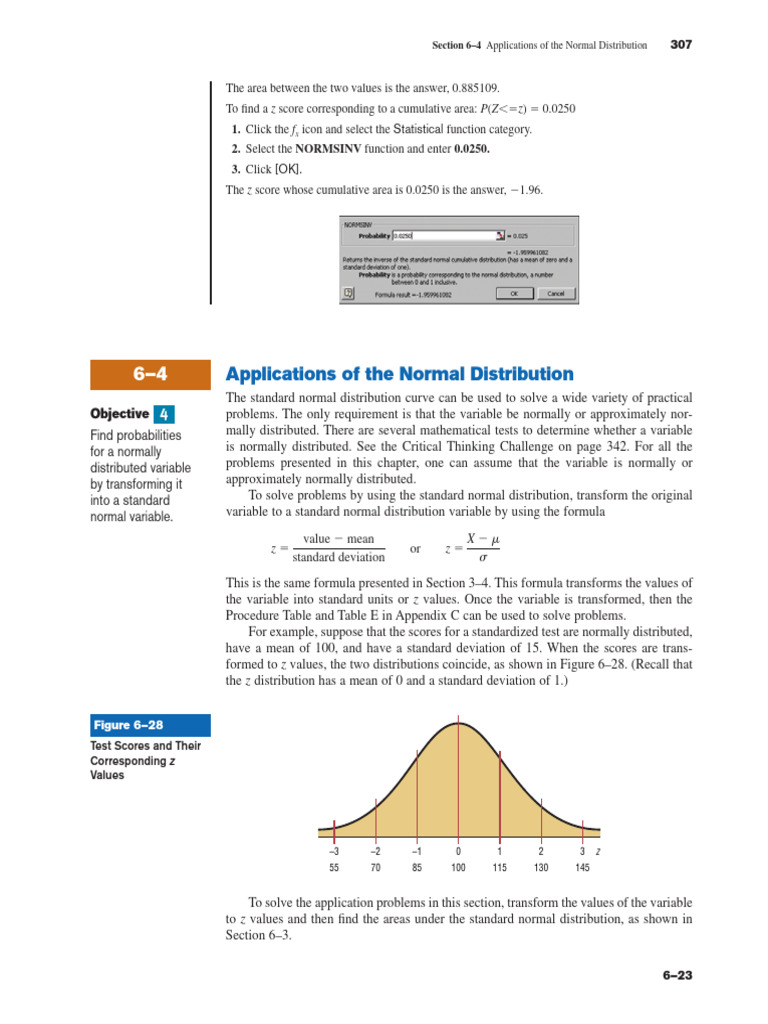 Normal Distribution Application Notes Oct 2021 | PDF | Normal ...