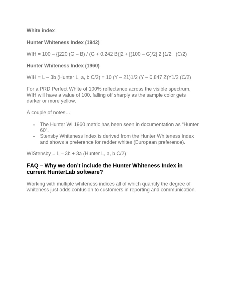 White Index | PDF