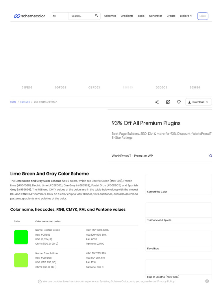 Lime Green and Gray Color Palette | PDF | Color | Graphic Design