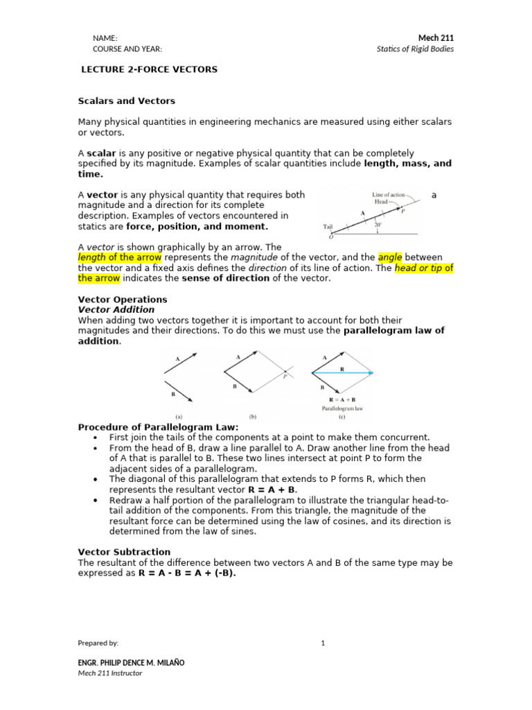 Force Vectors in Statics Explained | PDF | Euclidean Vector | Geometry