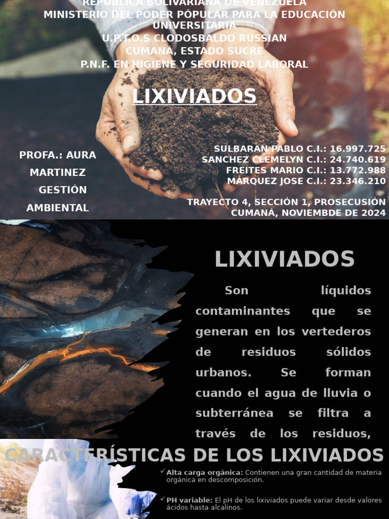Peligros y Tratamiento de Lixiviados | PDF | Contaminación | Vertedero