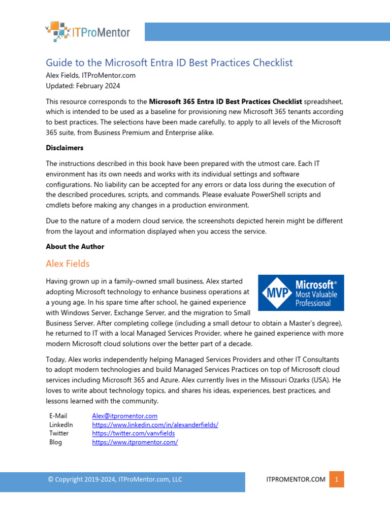 Microsoft Entra ID Best Practices Guide | PDF | Password | Computing