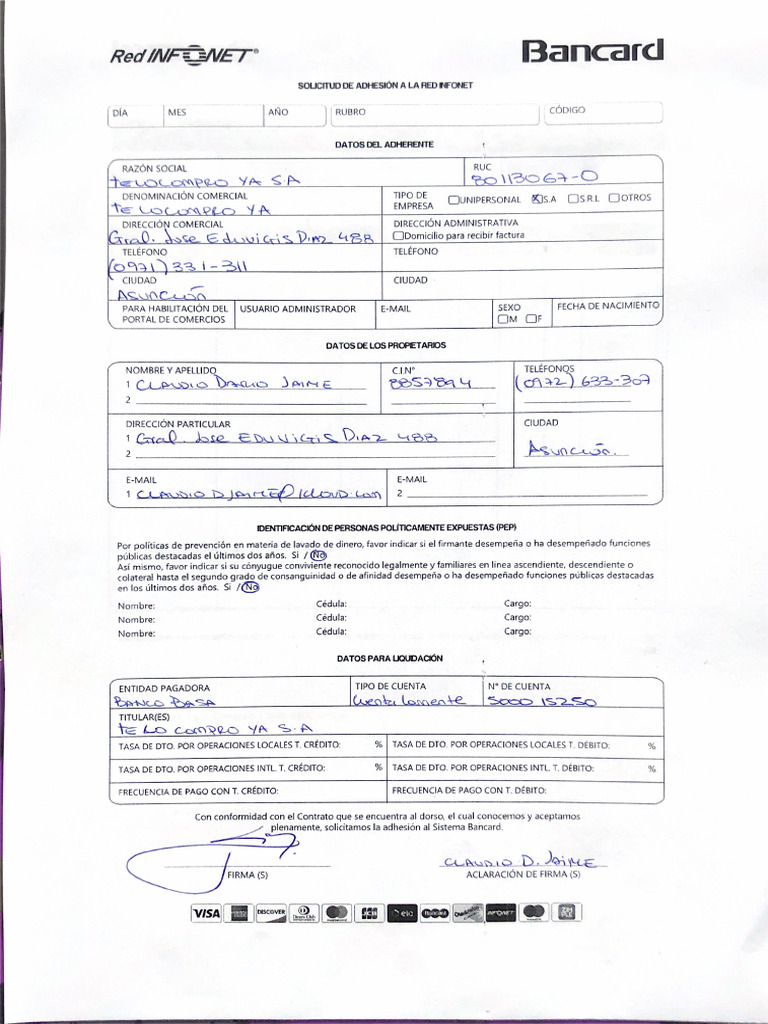 Documentacion Bancard | PDF