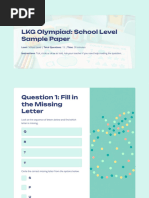 LKG English Question Paper | PDF
