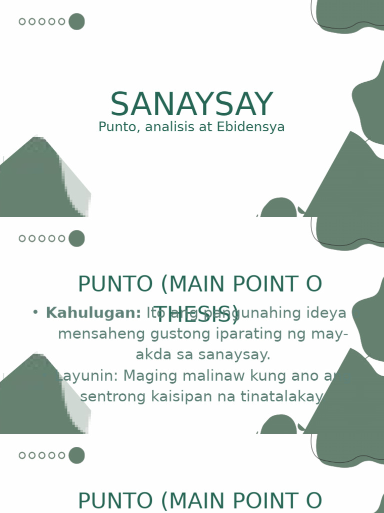 Sanaysay | PDF