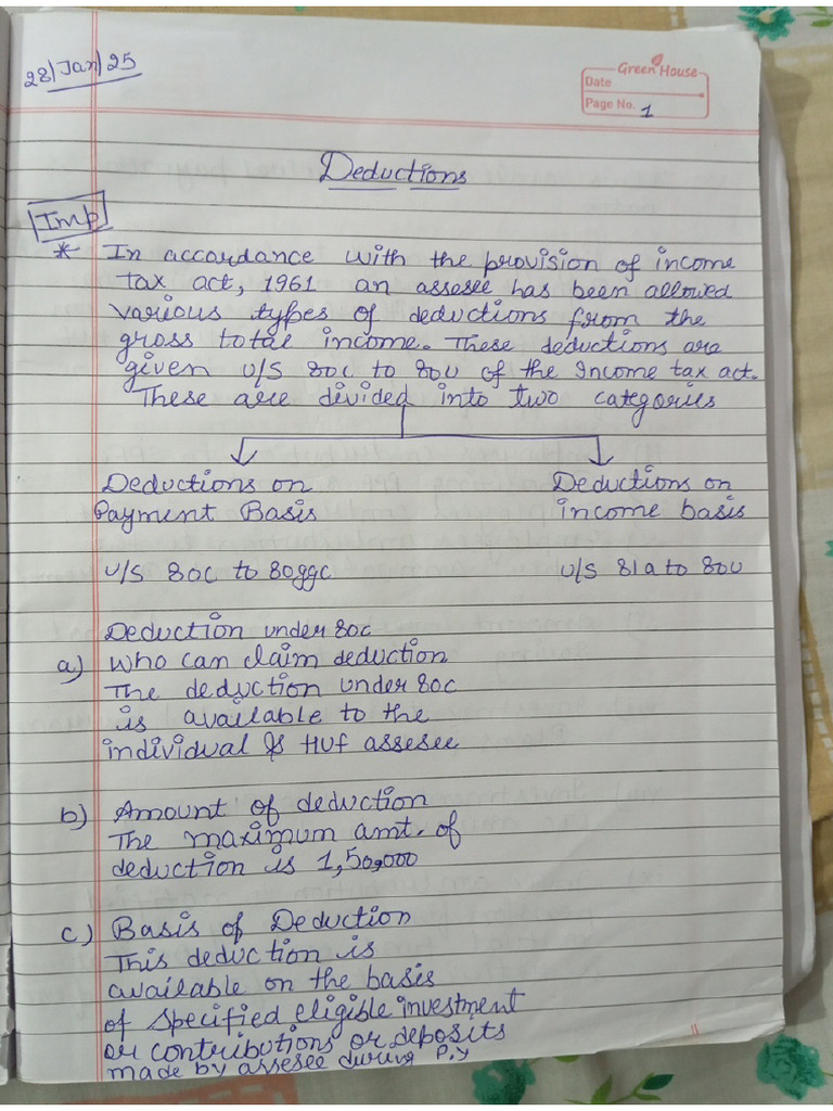 Income Tax Notes-1 | PDF