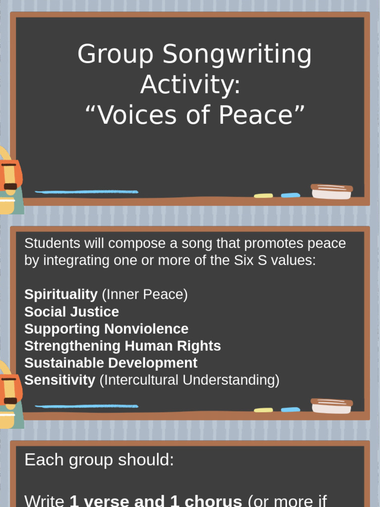 Group Songwriting for Peace Education | PDF | Peace | Justice