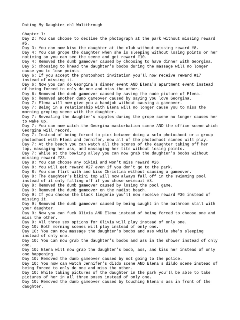 Dating My Daughter Chapter 1 Guide | PDF
