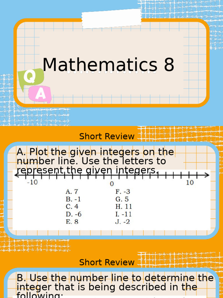 Understanding Integers and Cartesian Plane | PDF | Cartesian Coordinate ...