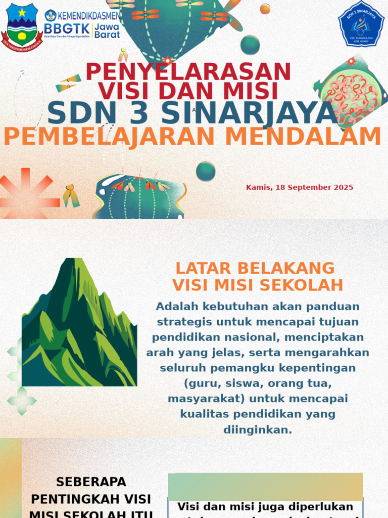 Ppt Visi Misi Sdn 3 Sinarjaya | PDF
