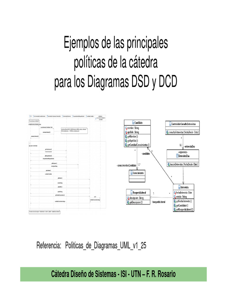 Políticas UML para DCD y DSD en ISI UTN | PDF | Lenguaje de modelado ...