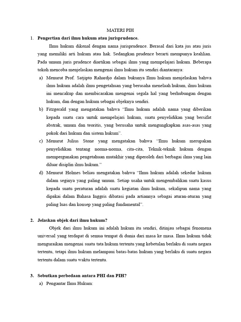 Materi Pih | PDF