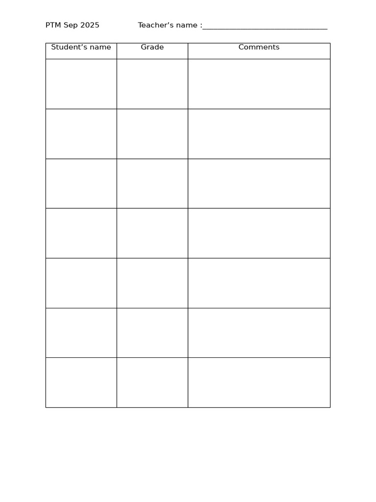 PTM Comments | PDF