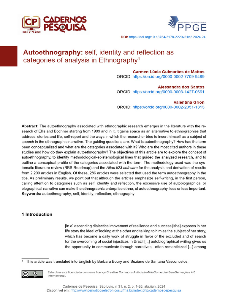 Autoethnograph - Self, Identity and Reflection | PDF | Ethnography | Liberal Arts Education