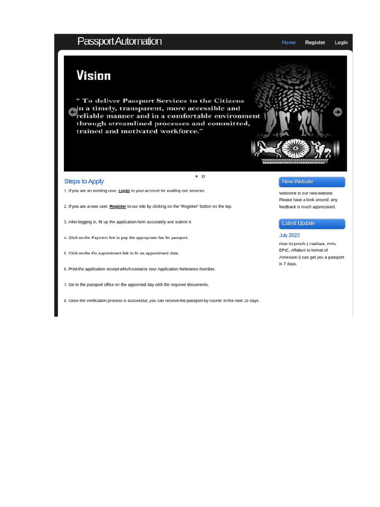 Passport Automation System | PDF