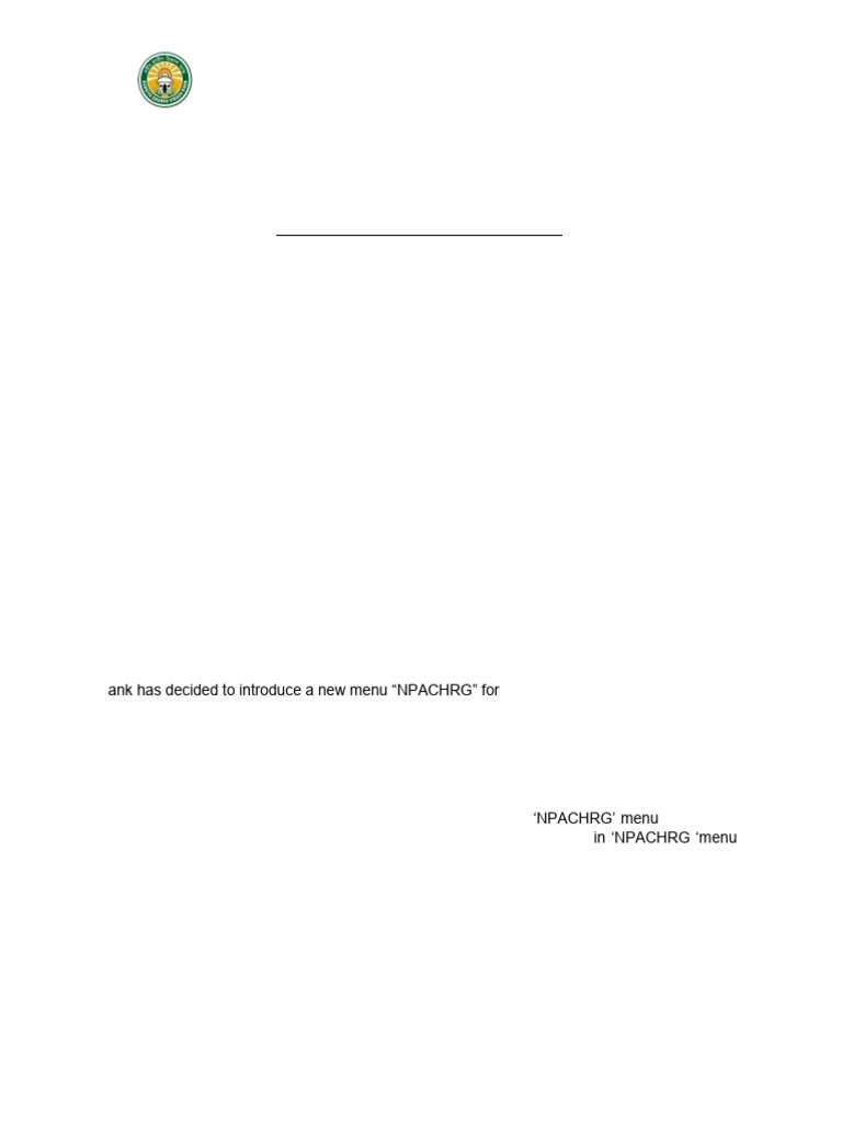BGVB 25-Introduction of NPACHRG Menu in CBS | PDF | Expense | Financial ...