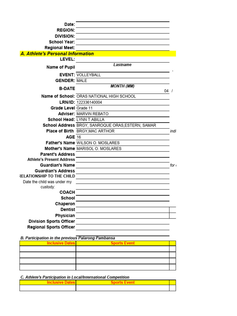 2025 Athlete Forms Generator ForR8 FINAL 1 | PDF | Parenting | Social Institutions