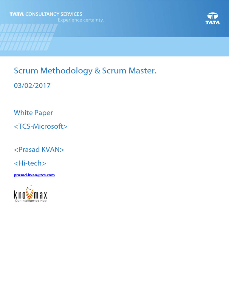 Scrum Methodology Overview & Master Guide | PDF | Scrum (Software ...