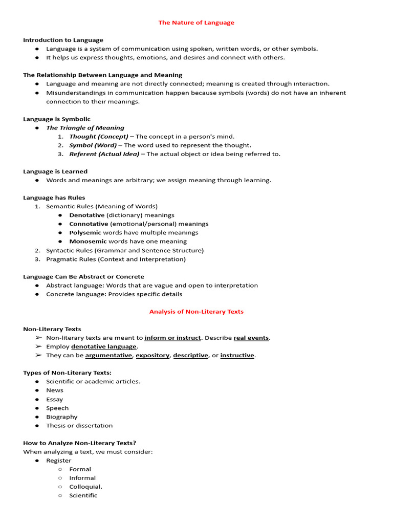 Analyzing Non-Literary Texts | PDF | Semantics | Linguistics