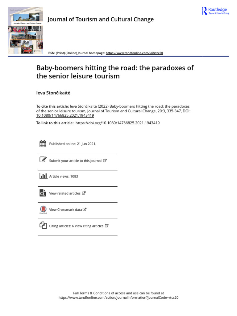 Baby-Boomers Hitting The Road The Paradoxes of The Senior Leisure ...