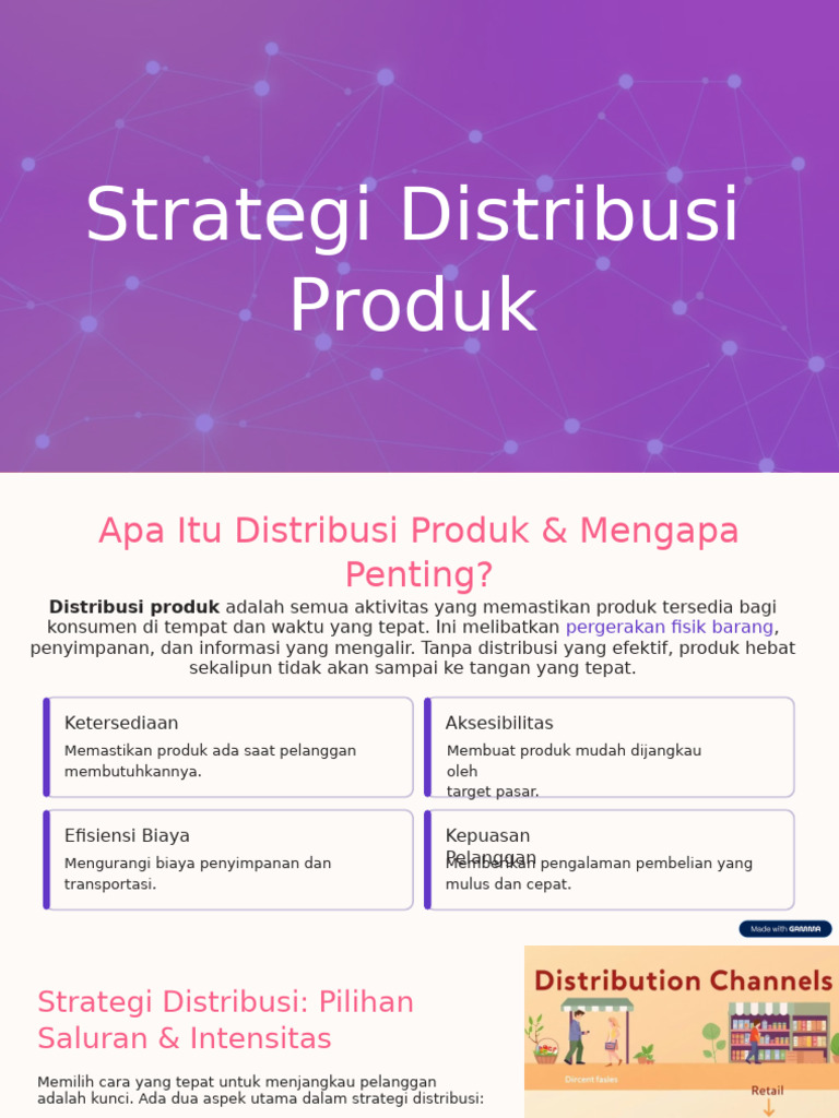 Strategi Distribusi Produk Efektif | PDF