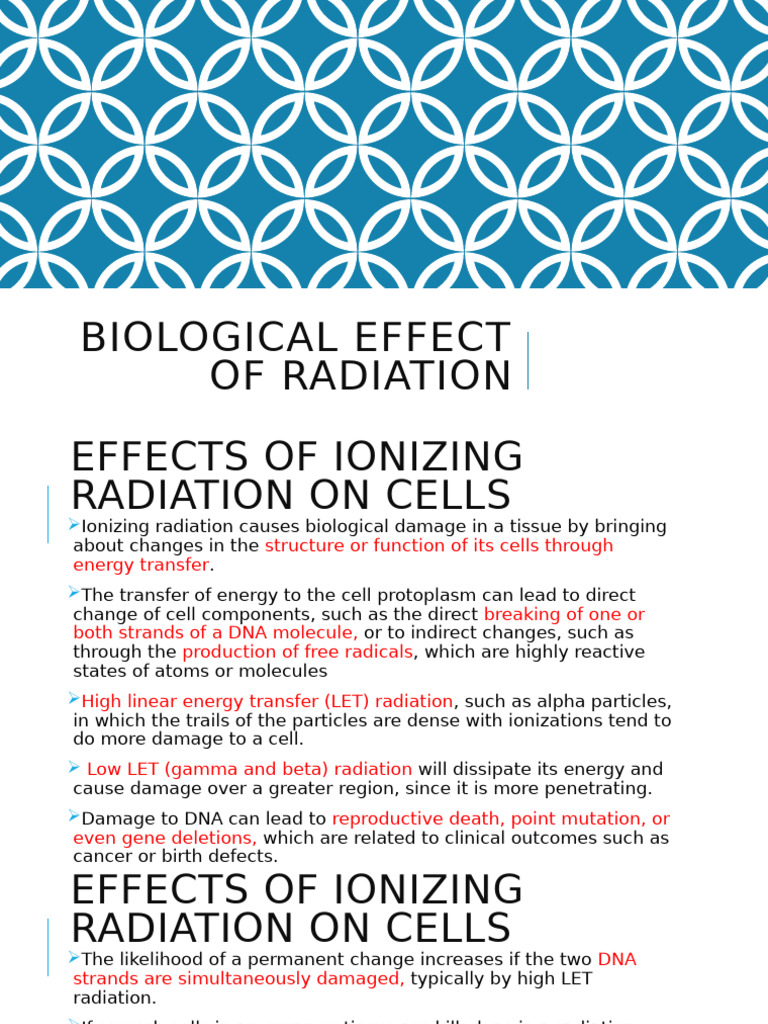 Biological Effect of Radiation | PDF | Absorbed Dose | Radiation