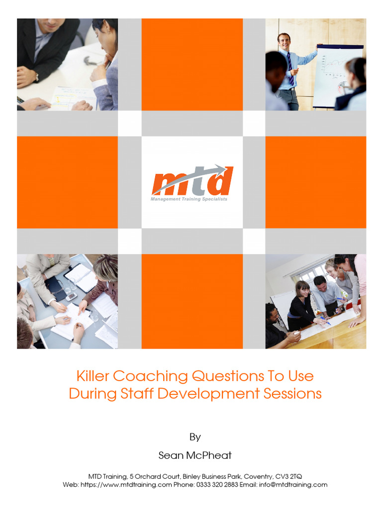 Killer Coaching Questions To Use During Staff Development Sessions | PDF | Cognition ...