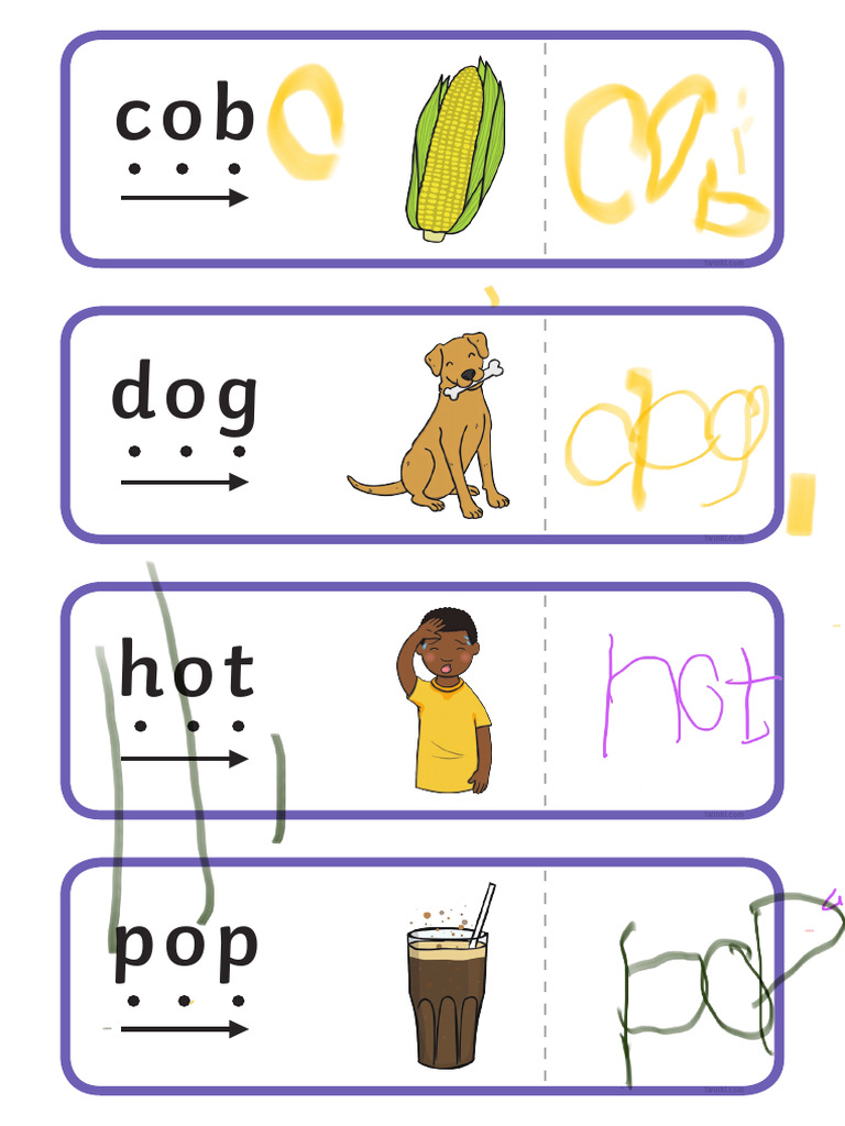 CVC Words o Read and Reveal Ver 1 | PDF