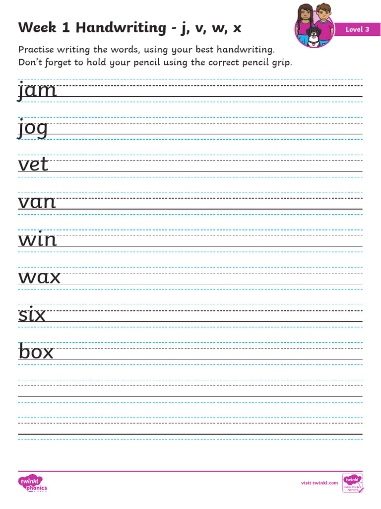 Level 3 Handwriting Practice Sheets Pack Ver 2 | PDF