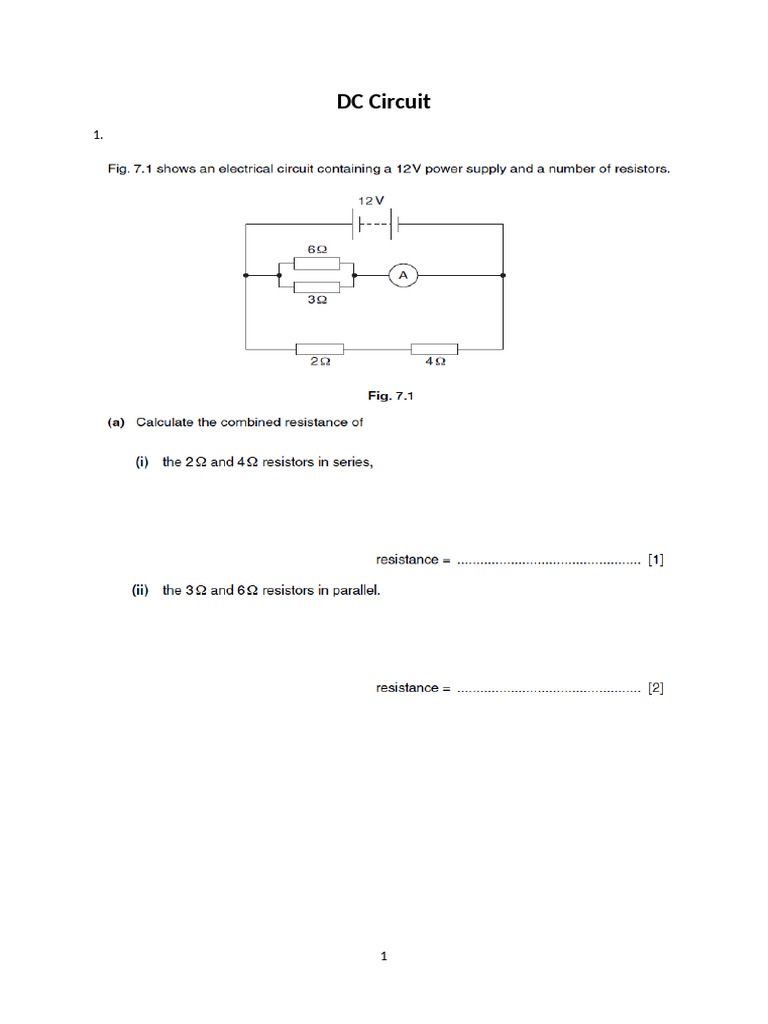 DC Circuit | PDF
