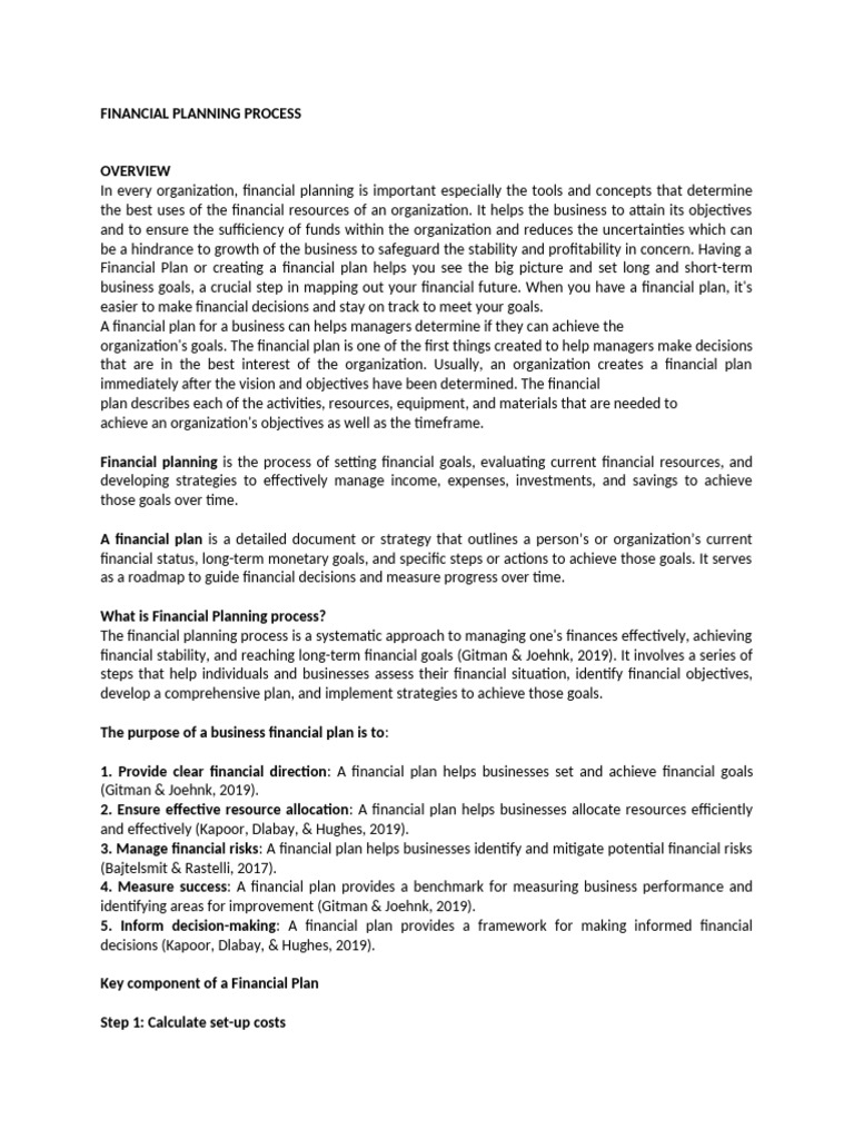 Understanding the Financial Planning Process | PDF | Expense | Investing