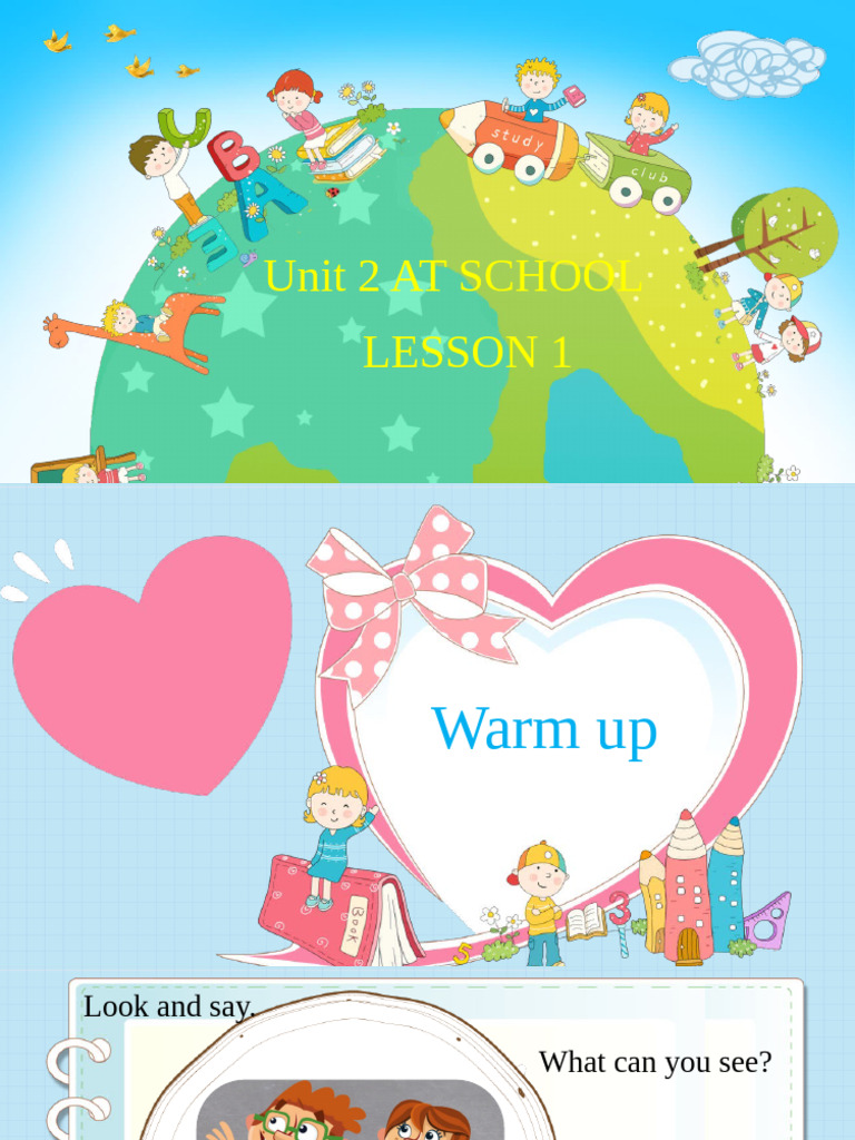 FREE TRIAL - Unit 2 Lesson 1 at School | PDF