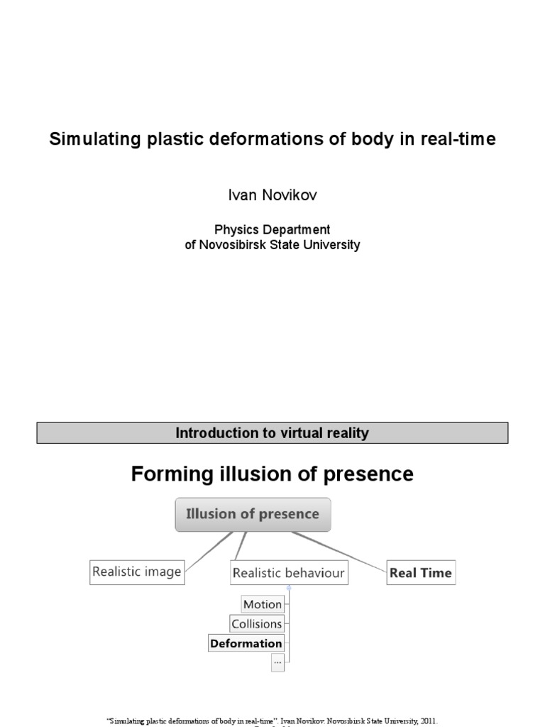 Simulating Plastic Deformations of Body in Real-Time: Ivan Novikov | PDF