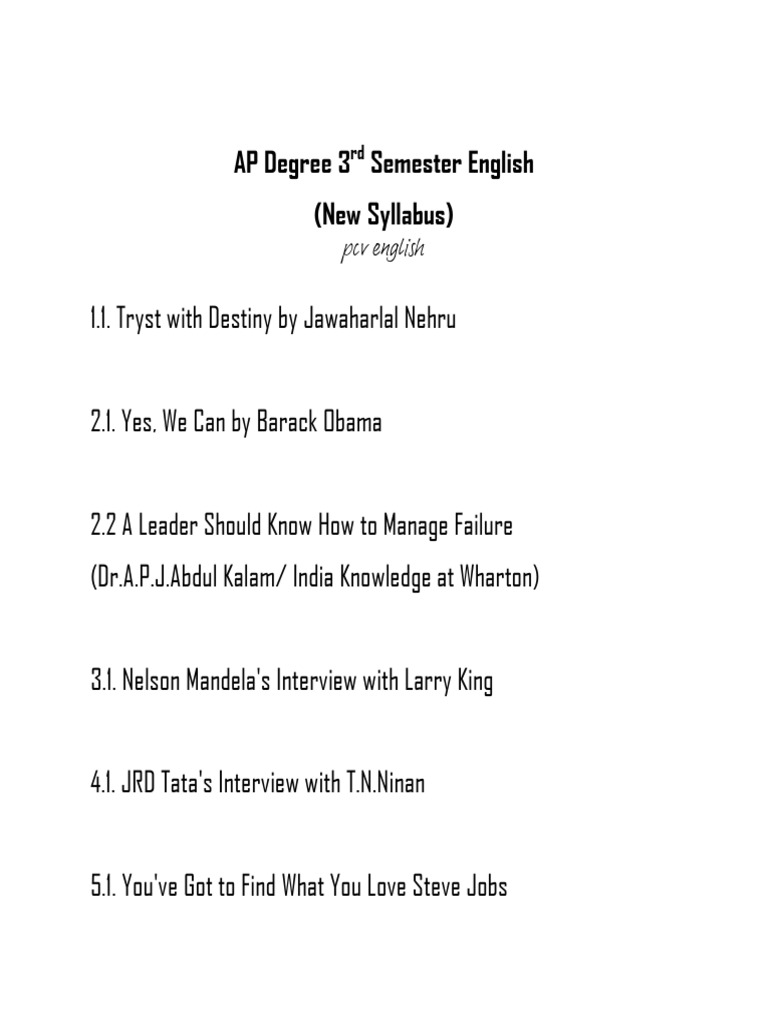 Degree 3rd Semester Notes-Final | PDF | Nelson Mandela | Barack Obama