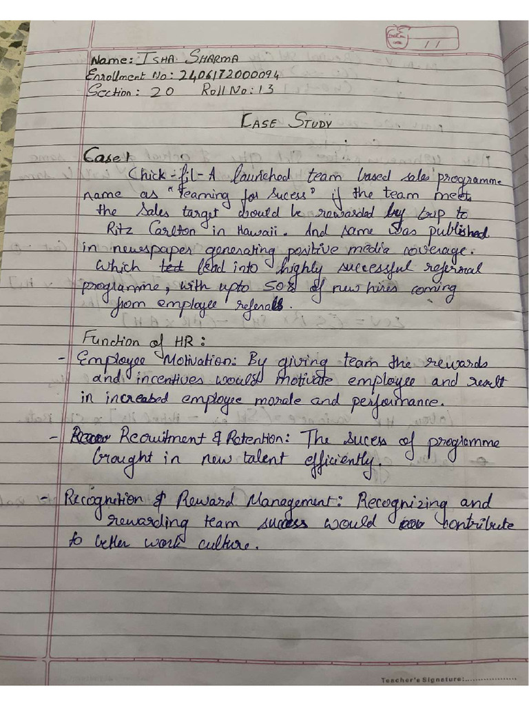 HRM Case Study | PDF