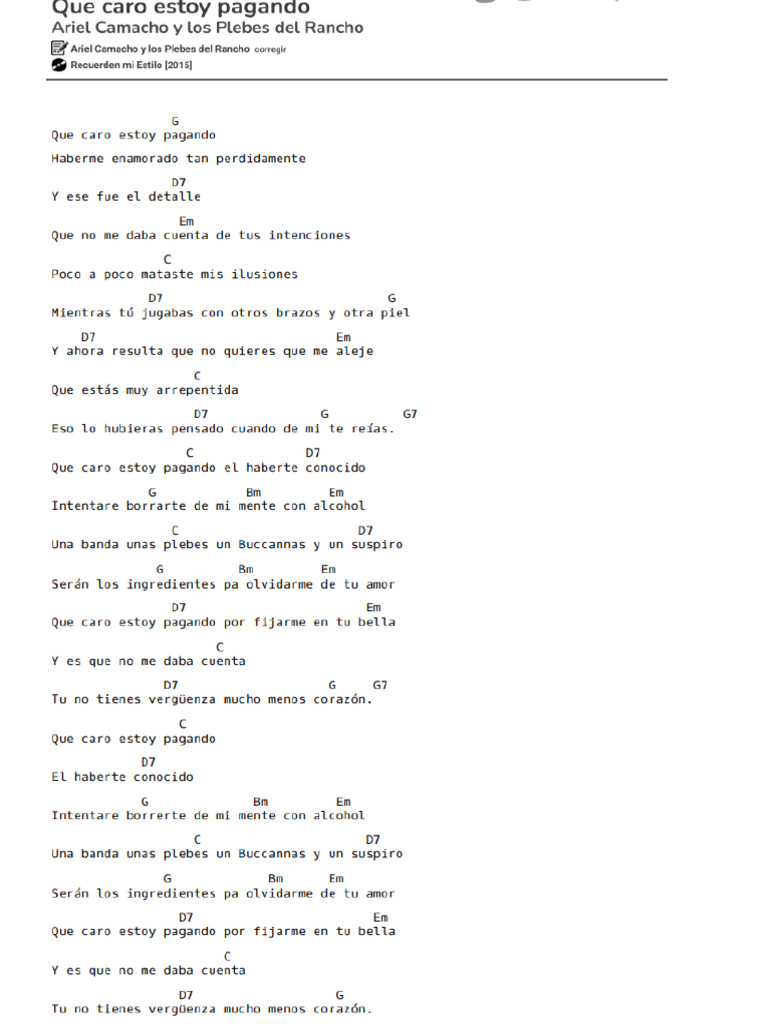 Que Caro Estoy Pagando | PDF
