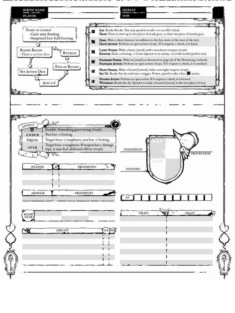 Character Sheet (Form Fillable) | PDF | Chess | Chess Theory