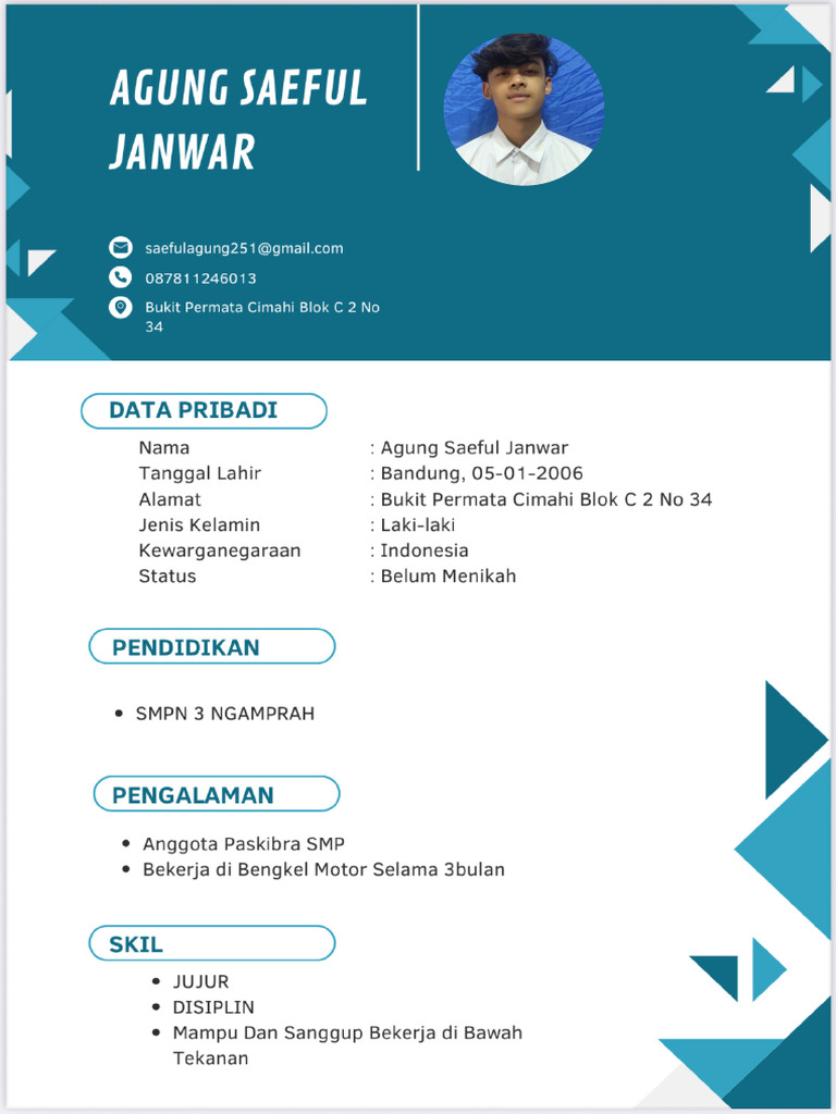 CV Agung Saeful Anwar | PDF