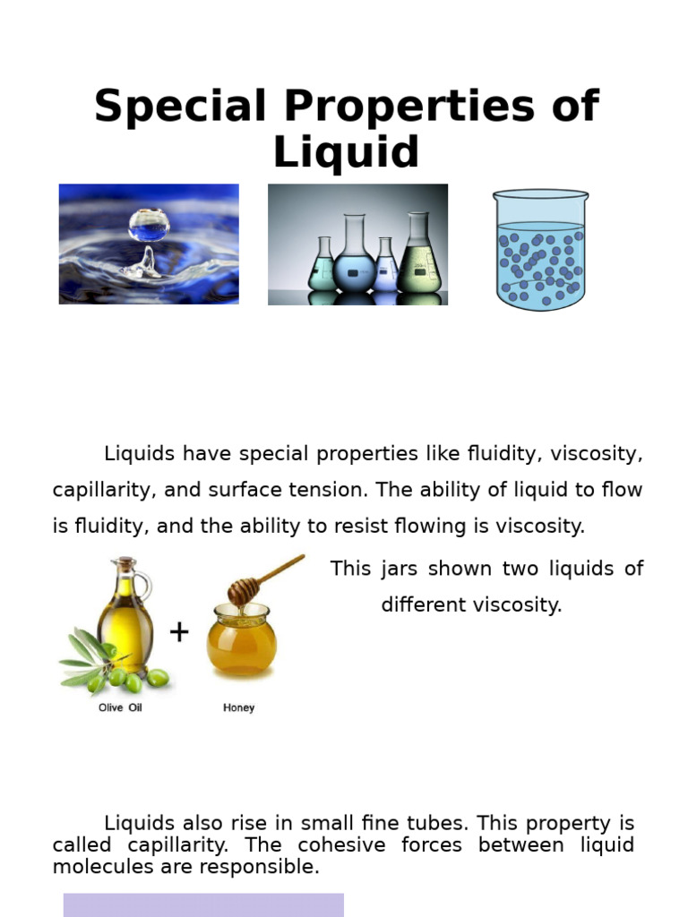 Special Properties of Liquid | PDF