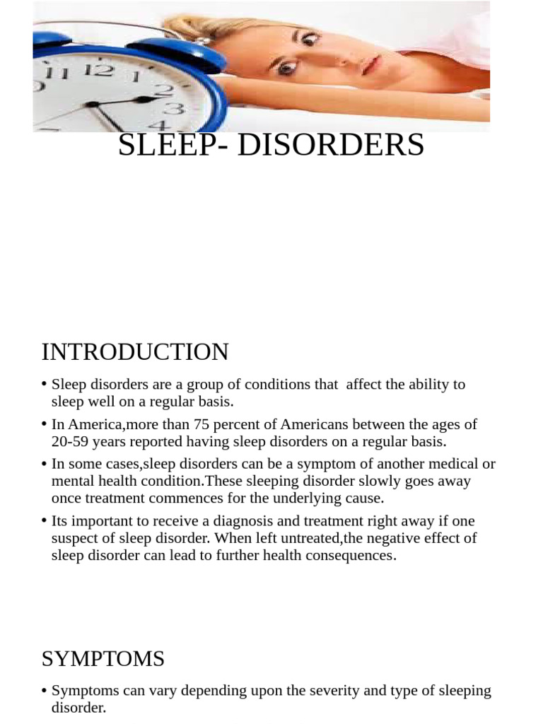 Understanding Sleep Disorders: Causes & Treatments | PDF | Sleep ...