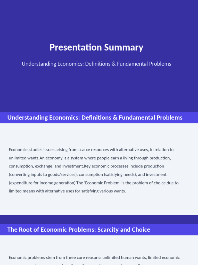 Economics: Scarcity, Choice, and PPC Explained | PDF | Economics ...