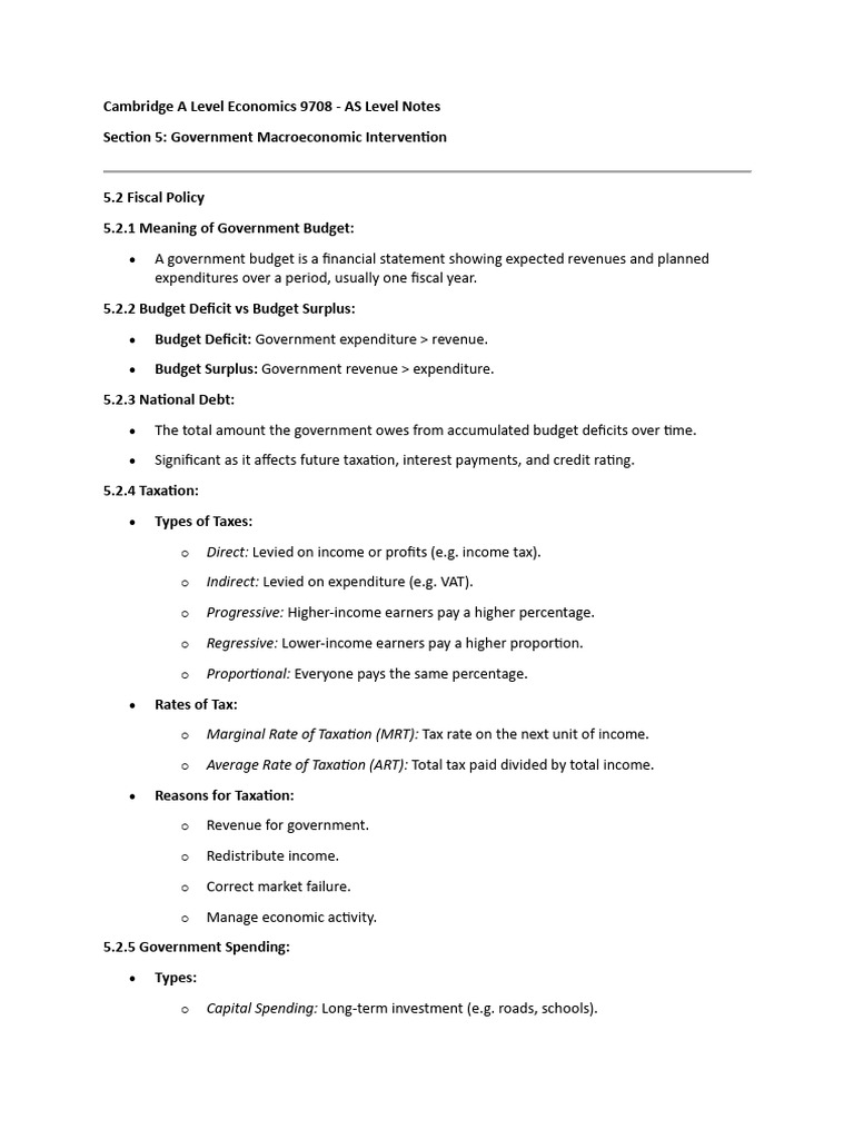Government Intervention Macroeconomics | PDF | Taxes | Monetary Policy