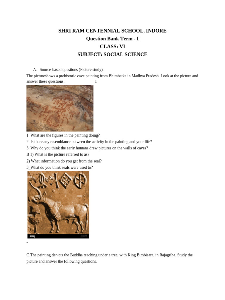 Class 6 Social Science Picture Questions | PDF