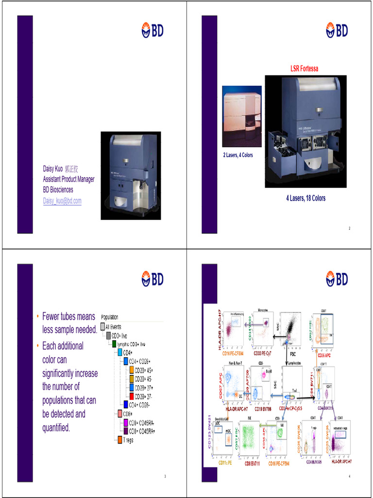 Introduction To Flow Cytometry BD LSRFortessa | PDF | Flow Cytometry ...