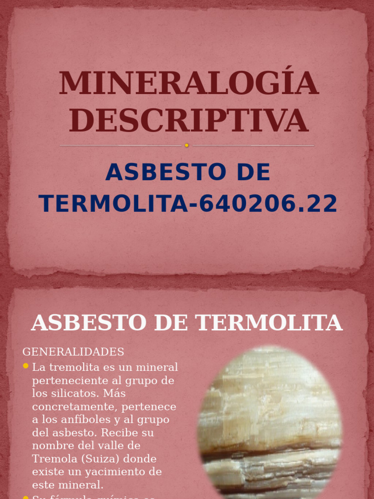Asbesto de Termolita-640206.22 | PDF