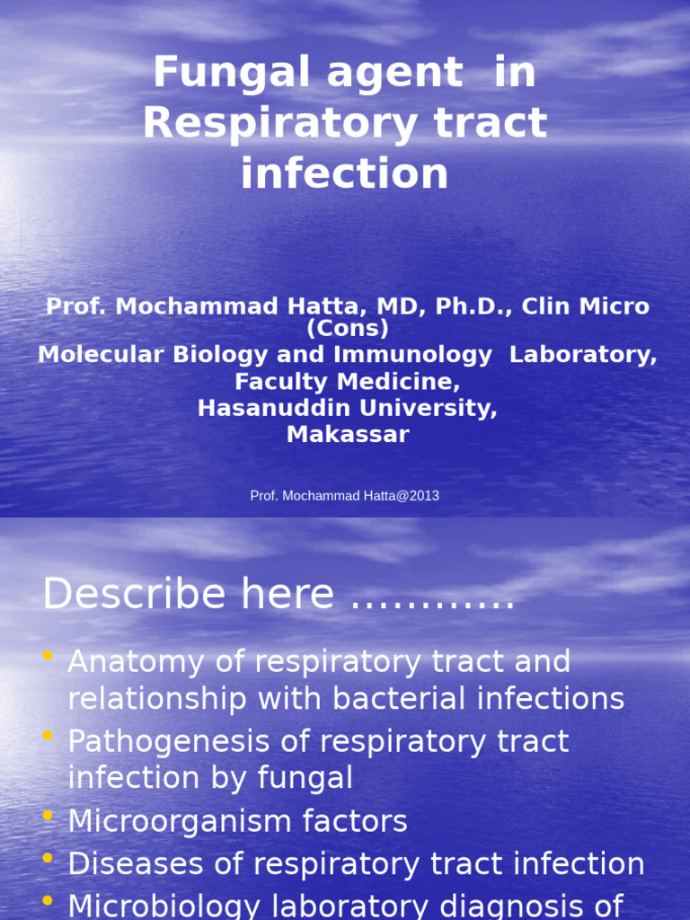 Fungal Agent of Respiratory Infection 2013 | PDF | Candidiasis ...