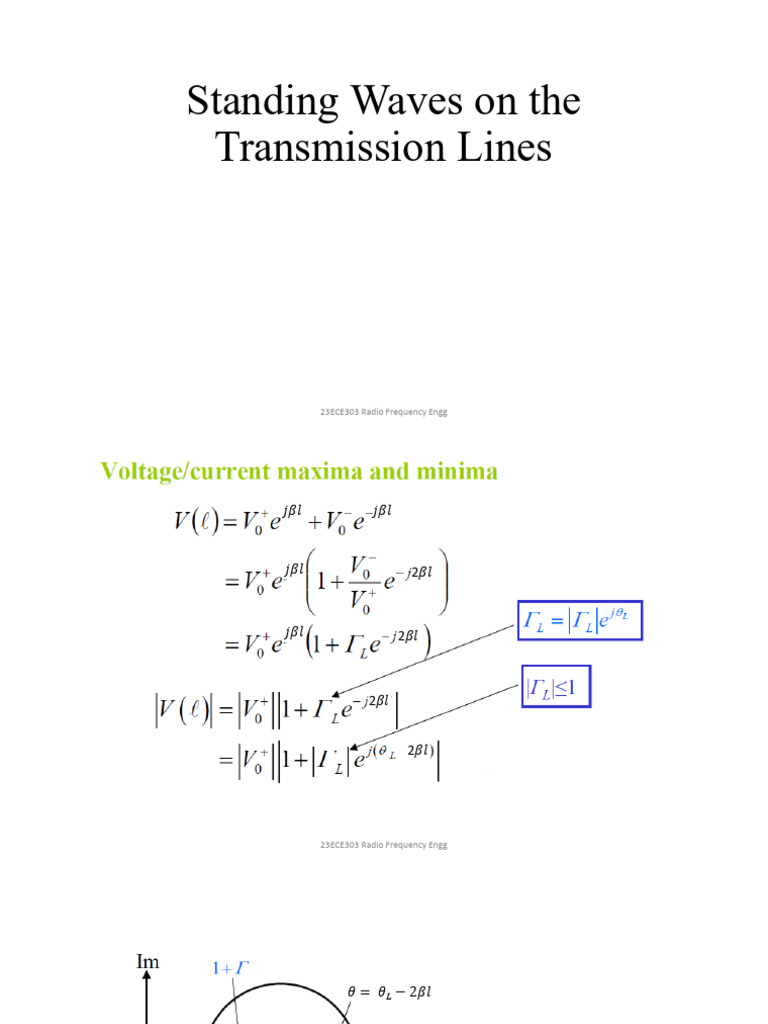 Standing Waves On The Transmission Lines | PDF | Radio | Radio Technology